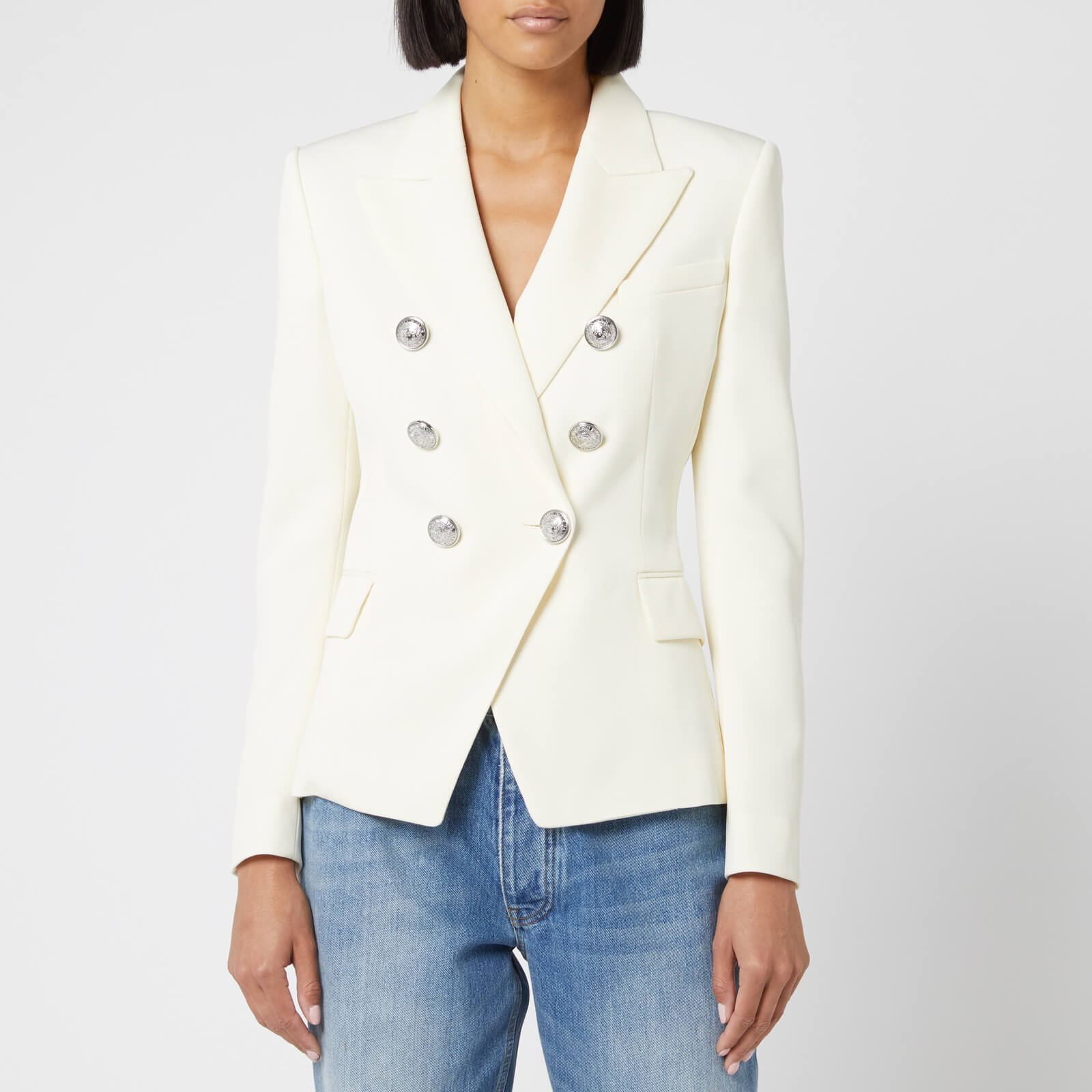 Balmain Women's 6 Button Jacket - Natural - FR 36/UK 8 | Coggles