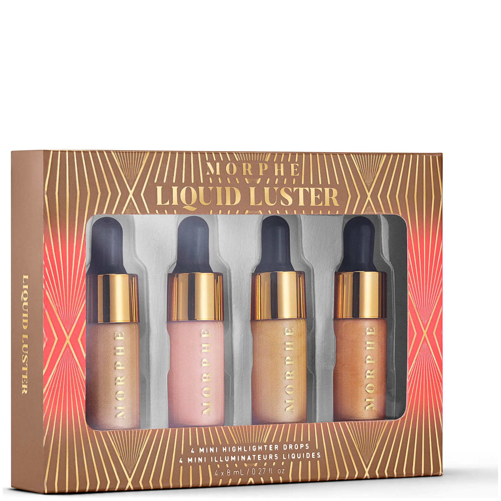 Morphe Liquid Luster Mini Highlighter Drops Set 4 x 8ml | Cult Beauty