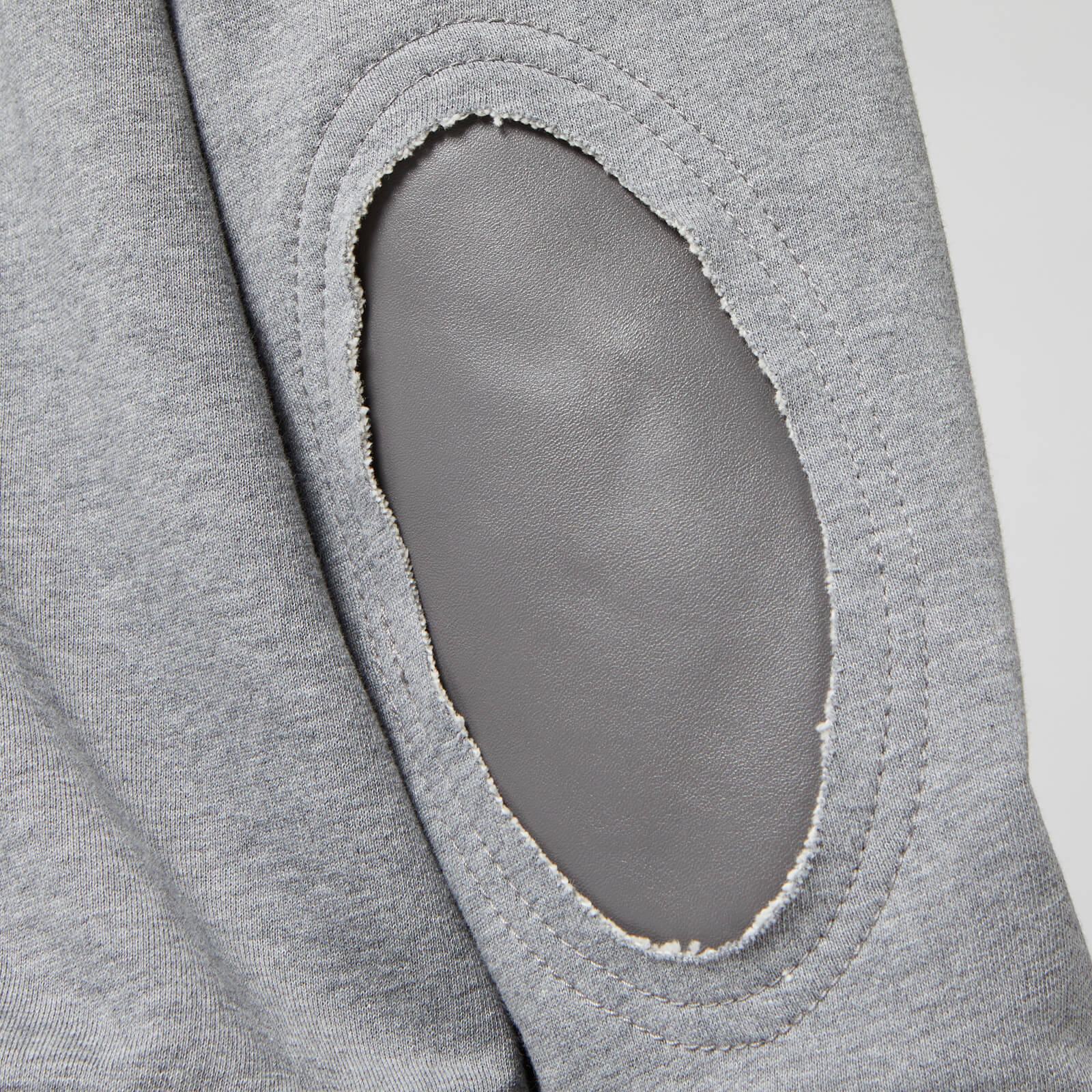 Maison Margiela Men's Elbow Patch Sweatshirt - Grey Melange Maison Margiela Men's Elbow Patch Sweatshirt - Grey Melange