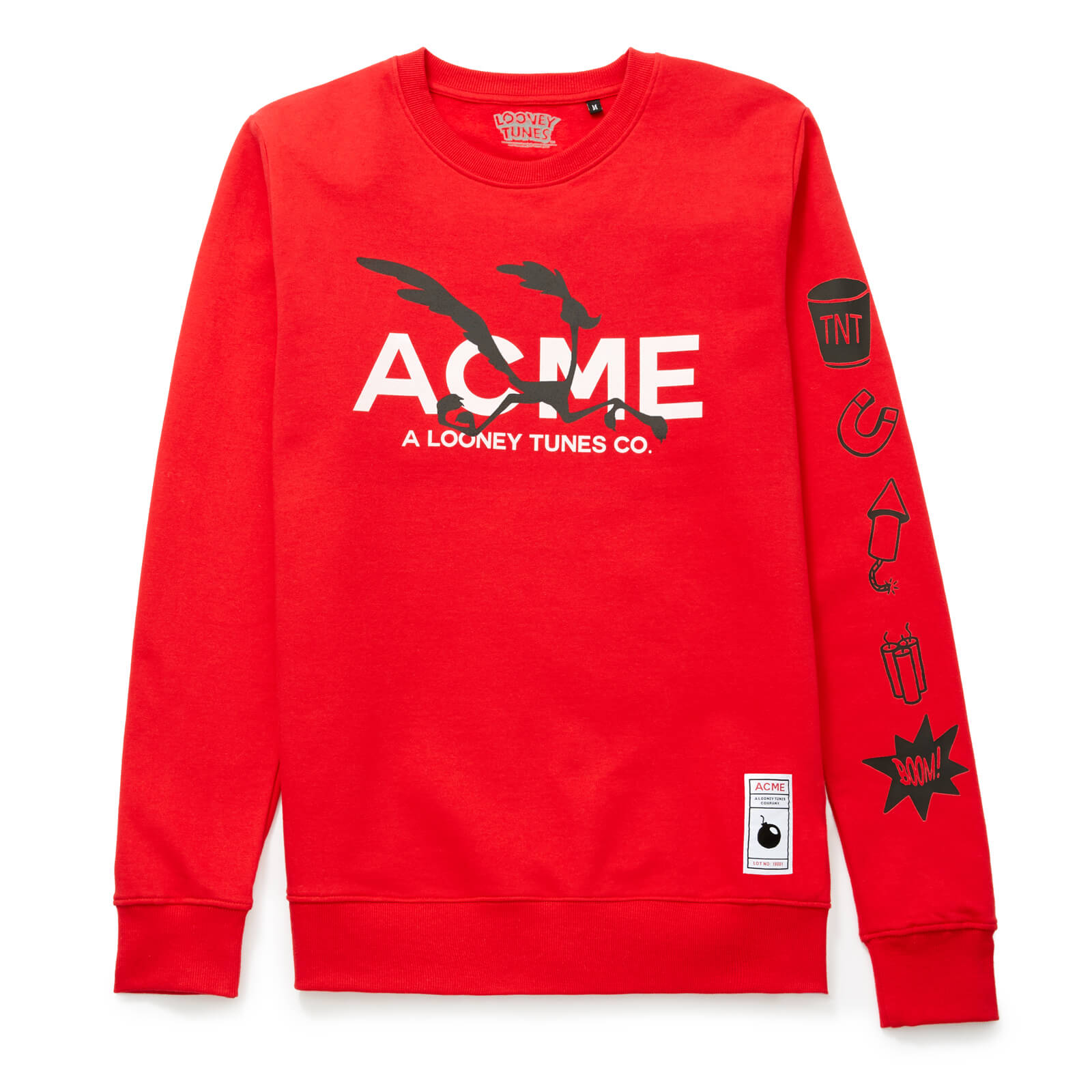 Looney Tunes ACME Road Runner Silhouet trui - Rood - S