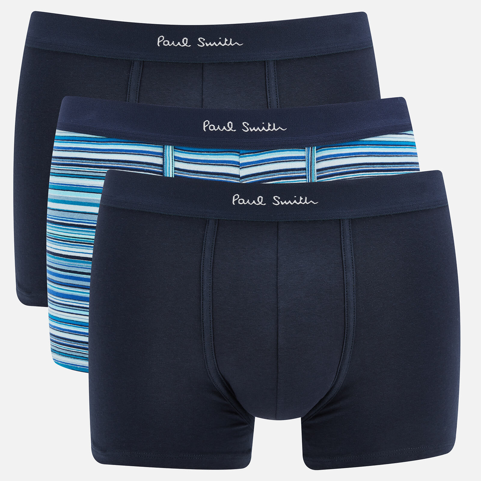 PS Paul Smith Men's 3 Pack Trunk Boxer Shorts - Navy - S | Coggles