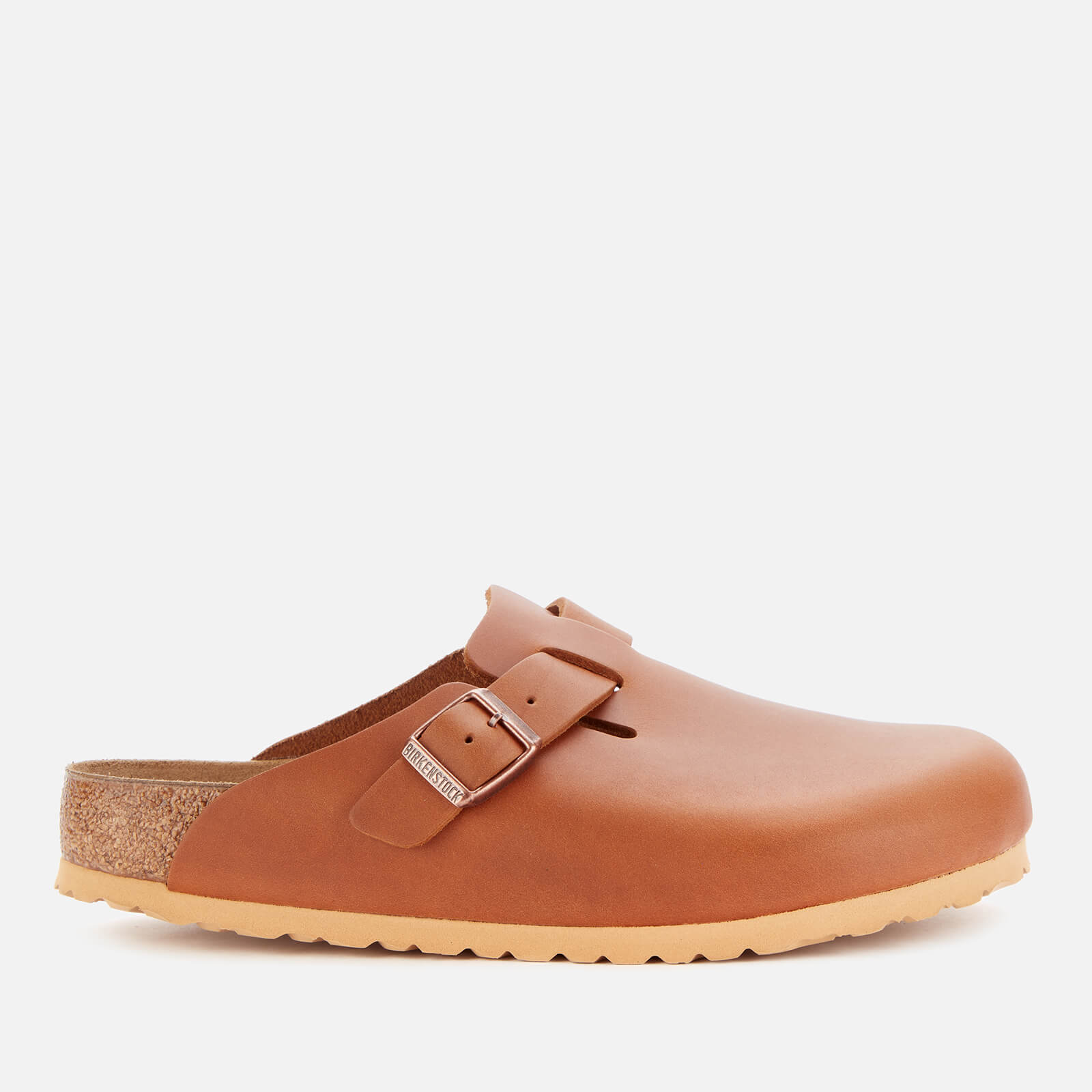 Birkenstock Men's Boston Smooth Leather Mules - Antique Pull Cognac ...