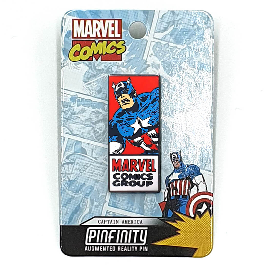Marvel Captain America Comic Augmented Reality Pin Badge | Zavvi UK