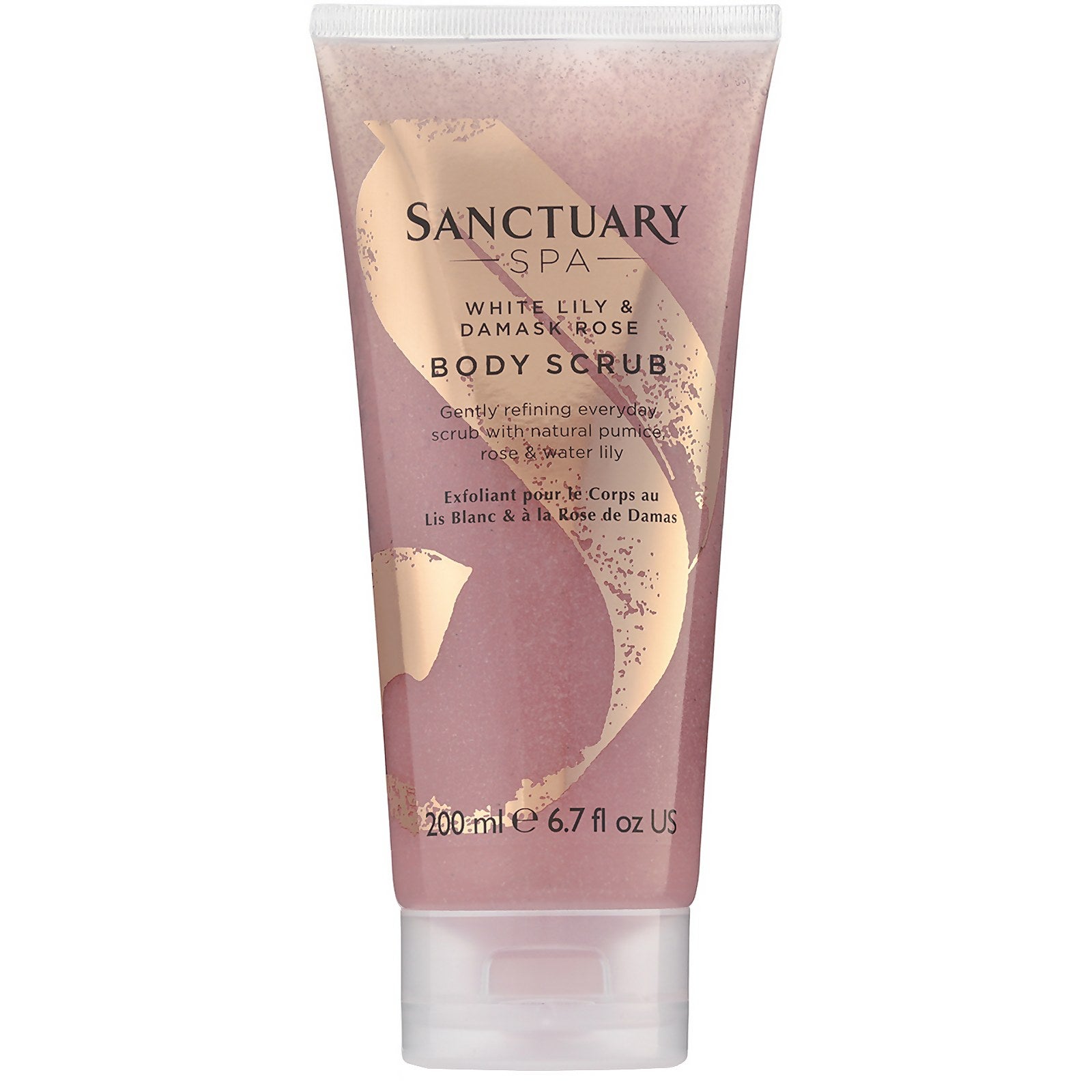 Sanctuary Spa White Lily and Damask Rose Body Scrub 200ml | LOOKFANTASTIC