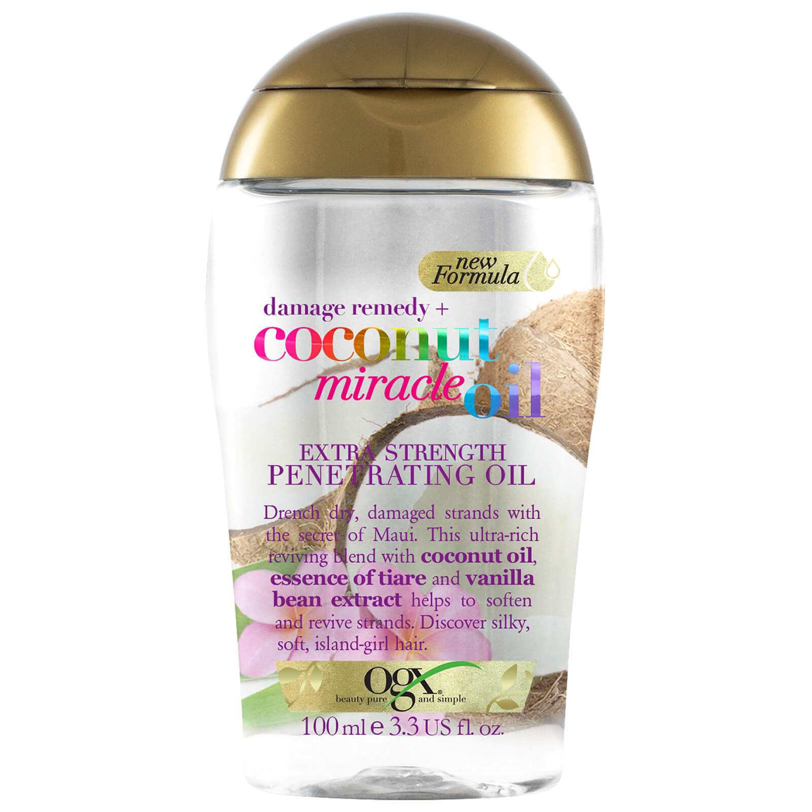 OGX Damage Remedy+ Coconut Miracle Oil Extra Strength Penetrating Oil ...