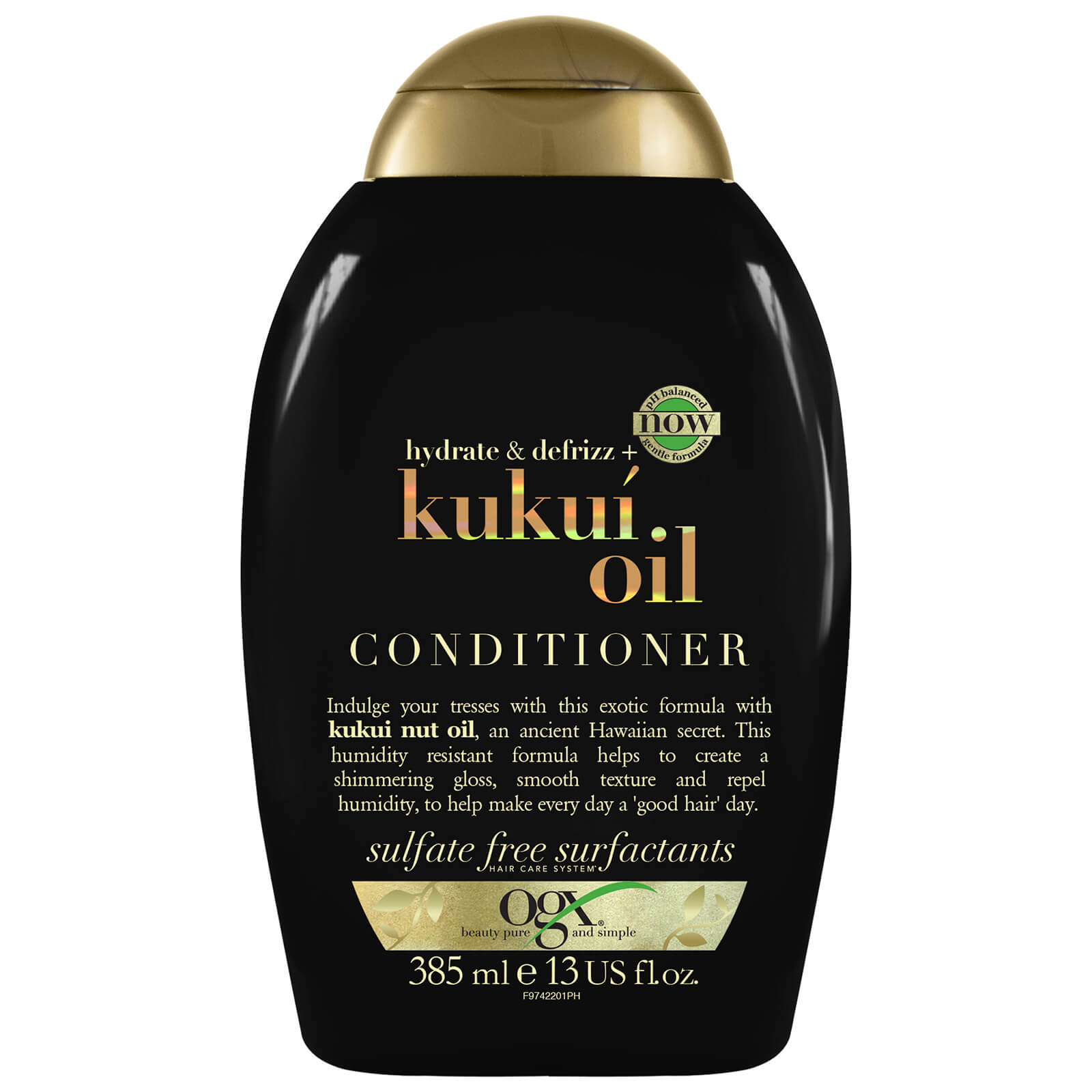 OGX Hydrate & Defrizz+ Kukui Oil Conditioner 385ml | LOOKFANTASTIC