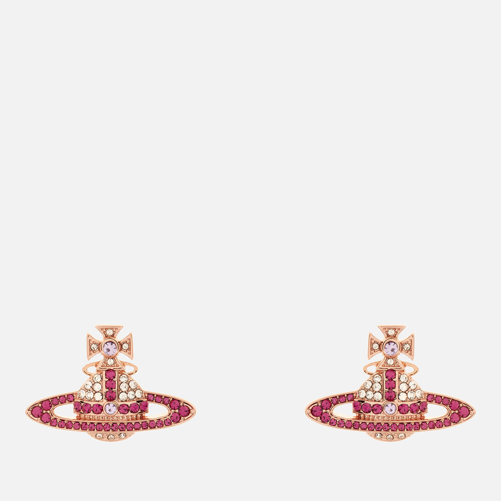 Vivienne Westwood Women's Kika Earrings - Pink Gold Crystal Fuchsia ...