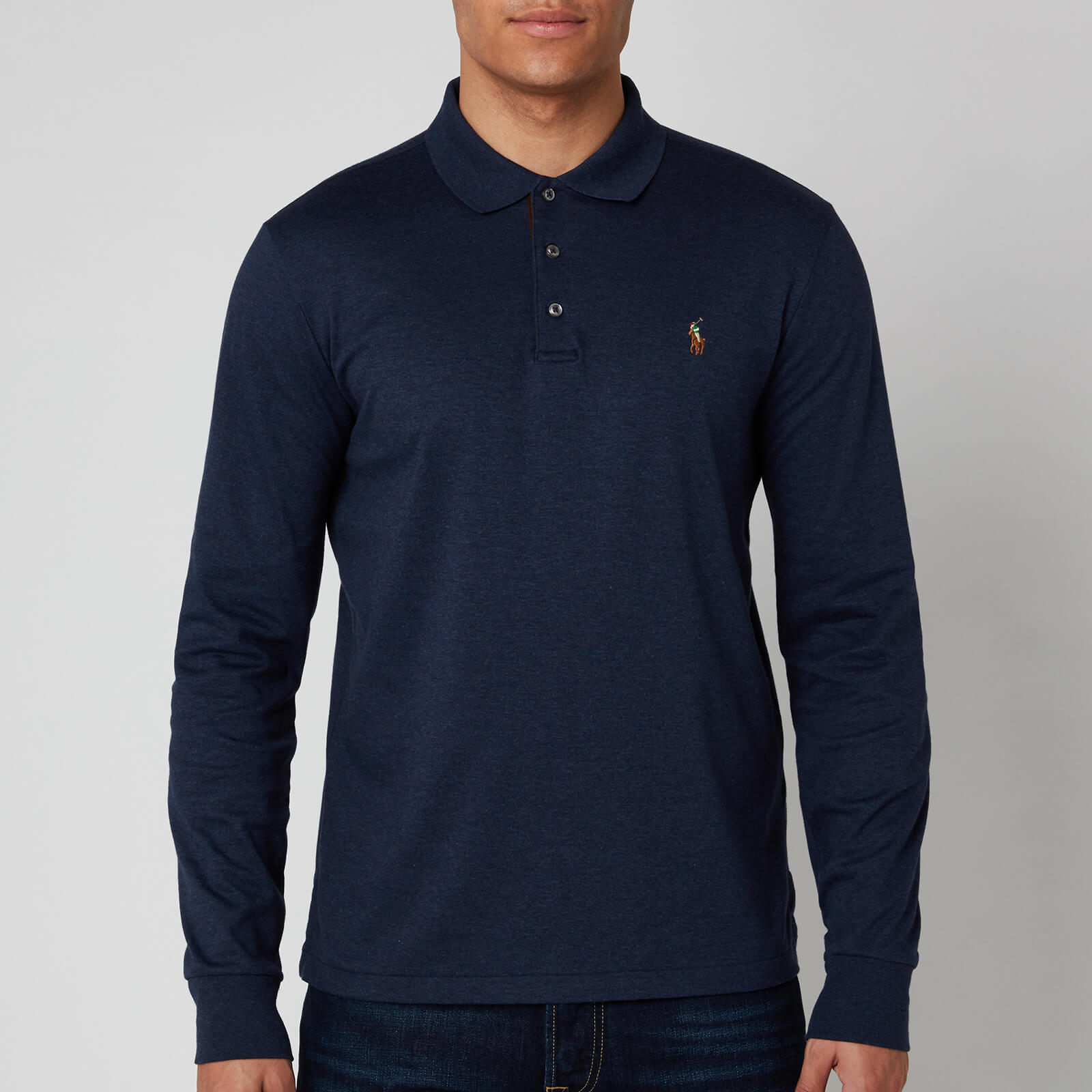 Polo Ralph Lauren Men's Pima Long Sleeve Polo Shirt - Spring Navy ...
