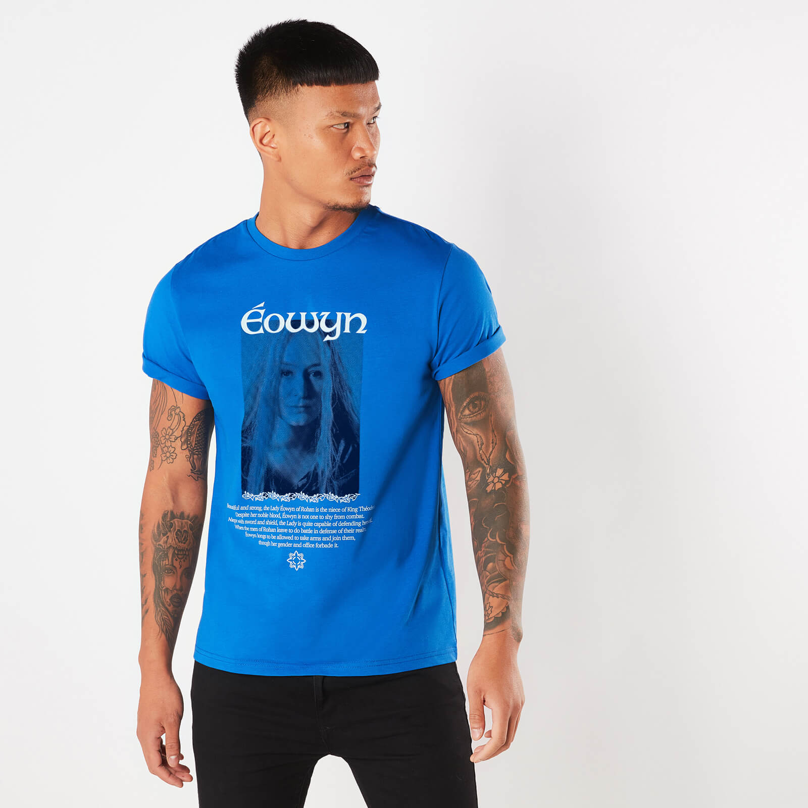 Lord Of The Rings Eowyn The Shieldmaiden Men's T-Shirt - Royal Blue - S ...