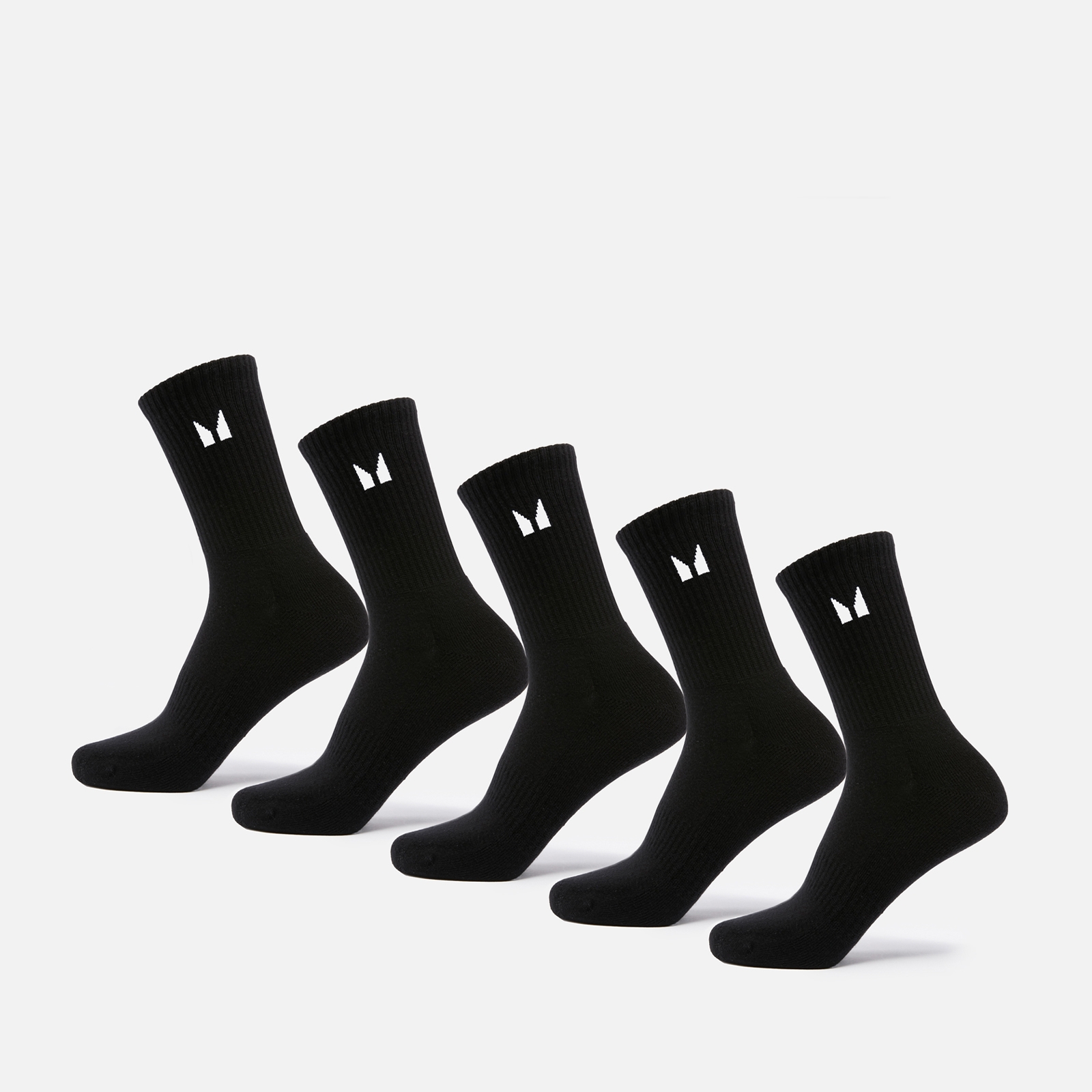 MP Unisex Crew Socks (5 Pack) - Black | MYPROTEIN™