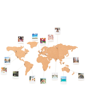 Cork Board World Travel Map - IWOOT UK