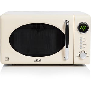 Akai A24006C Digital Microwave - Cream - 700W - IWOOT UK