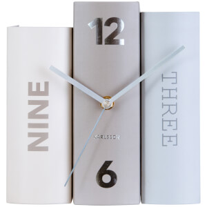 Karlsson Book Table Clock - Basics Paper - IWOOT UK