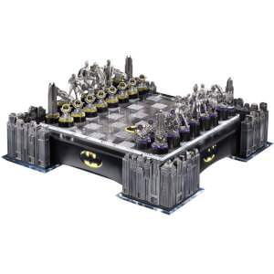 DC Comics Batman Pewter Chess Set with Illuminating Bat Signal ...