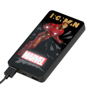Marvel Iron Man Power Bank Lumina 6000mAh Electronics - Zavvi UK