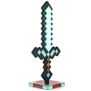 Minecraft 3D Diamond Sword Desk Lamp - IWOOT UK