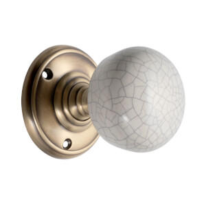 Sandleford Bari Ceramic Mortice Knob Set | Homebase