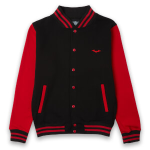 The Batman The Bat Embroidered Varsity Jacket - Black/Red Clothing ...