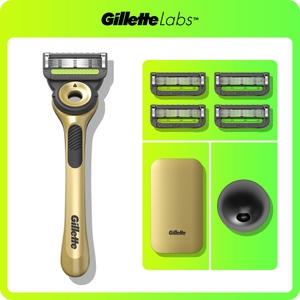 Gillette Labs Razor Champion Gold Edition with Travel Case & 4 Blades ...