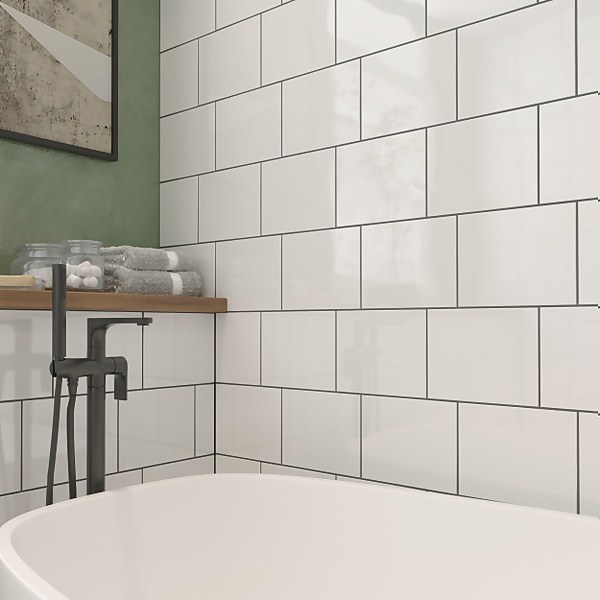 White Ceramic Bathroom Floor Tiles - Home Alqu