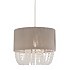 Bellano Easy Fit Lamp Shade - Grey | Homebase