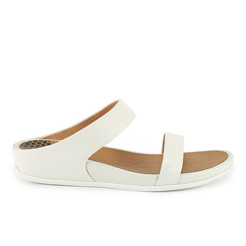 FitFlop Women's Banda Leather Slide Sandals - Urban White | Allsole