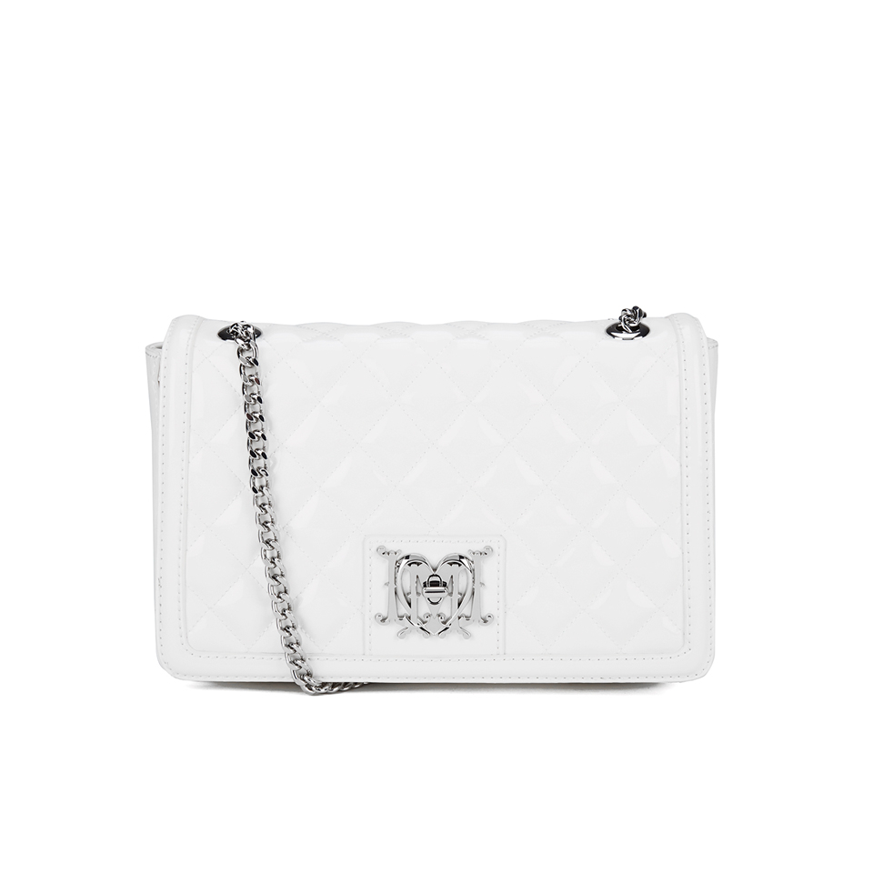 Love Moschino Women's Quilted Cross Body Bag - Ivory | Coggles