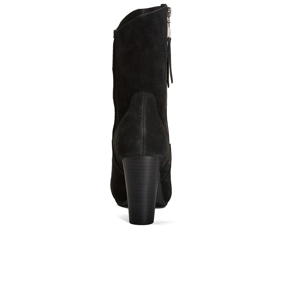 UGG Women s Athena Fold Over Heeled Ankle Boots Black Allsole