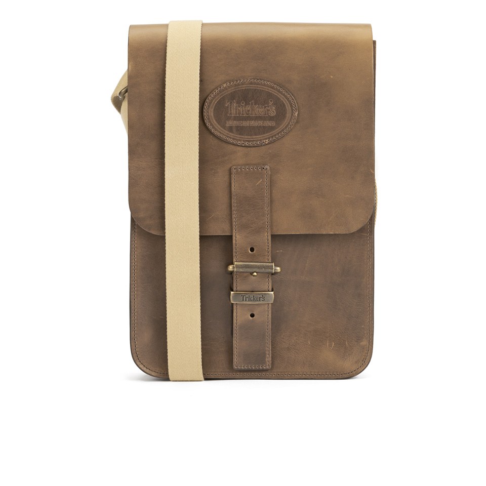 Tricker's Men's Small Leather Satchel Bag - Wheat Cavalier | Coggles