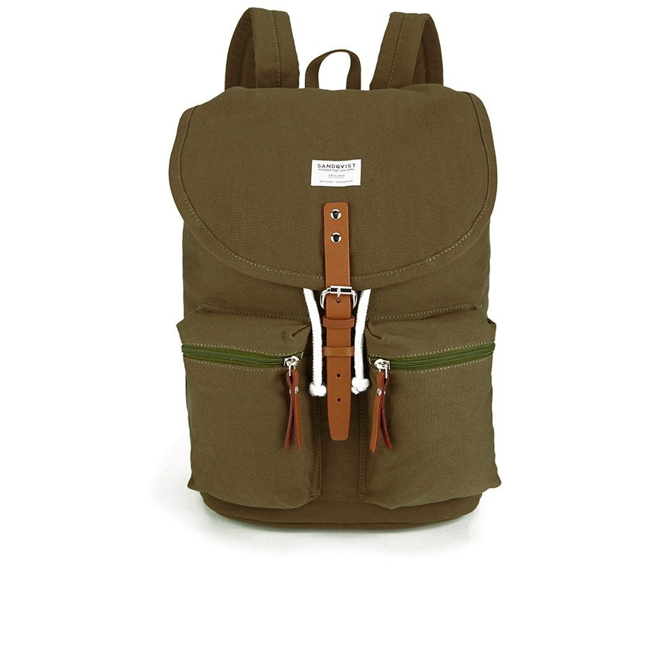 Sandqvist Men's Roald Ground Backpack - Olive | Coggles