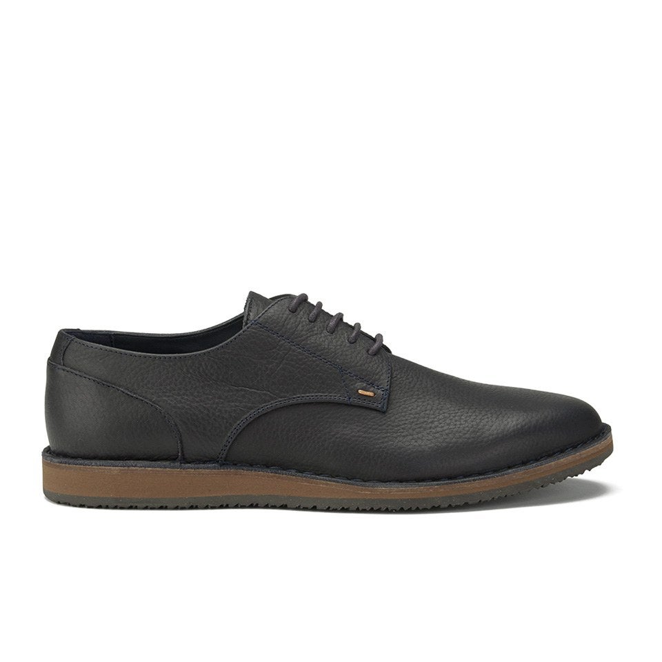 BOSS Orange Men's Volker Leather Derby Shoes - Dark Blue | Coggles