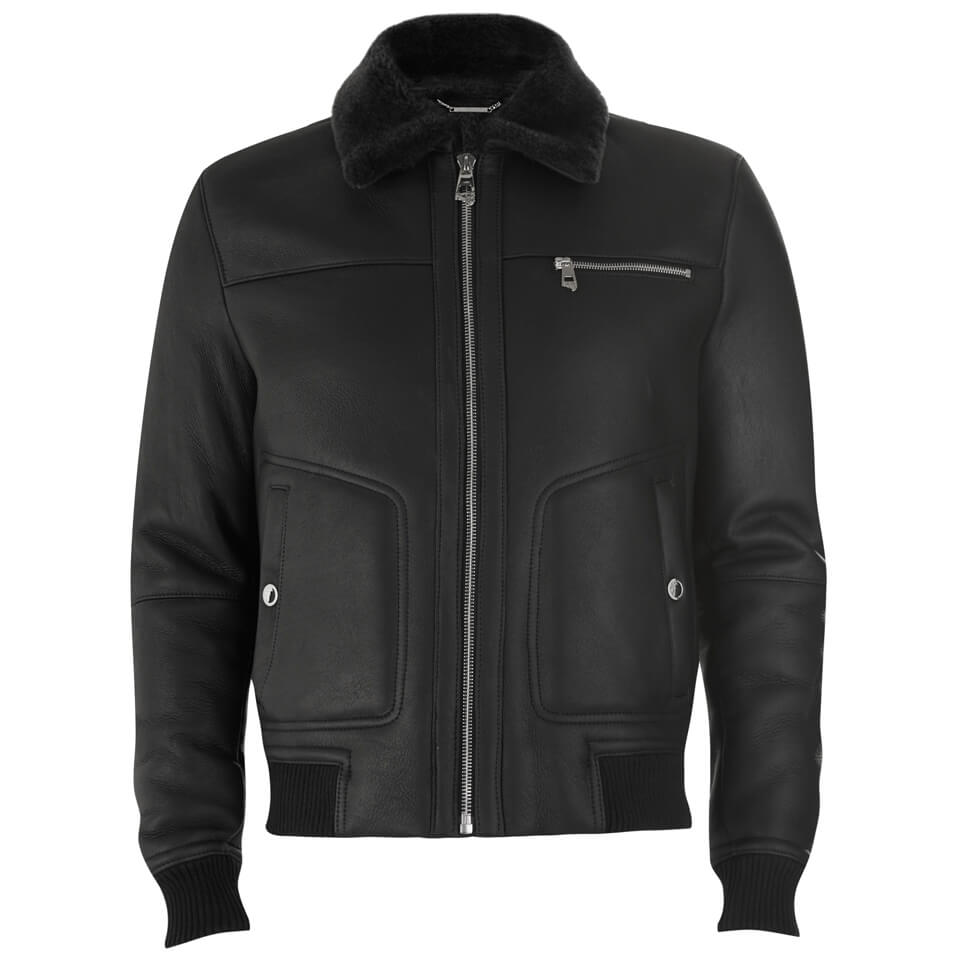Versace Collection Men's Zipped Car Coat - Black | Coggles