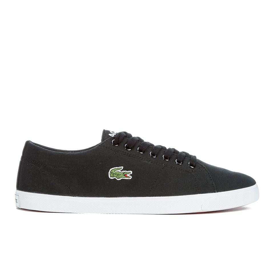 Lacoste Men's Marcel LCR2 Canvas Trainers - Black | Coggles