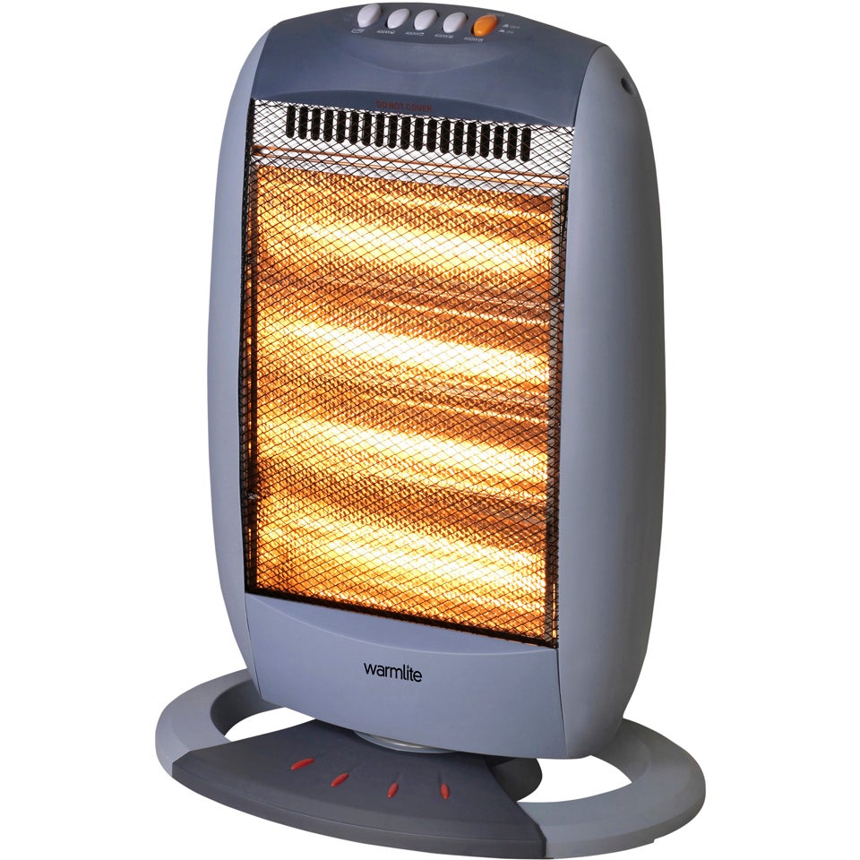 Warmlite WL42002 4 Bar Halogen Heater - Grey - 1600W | Zavvi UK