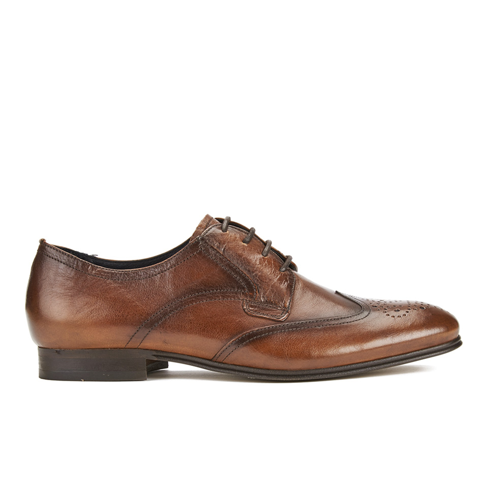 Hudson London Men's Williston Leather Brogue Shoes - Tan | Coggles