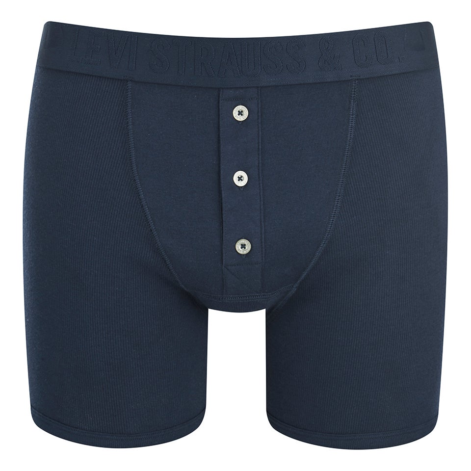 Levi's Men's Long Button Boxers - Navy - S - Navy | Zavvi UK