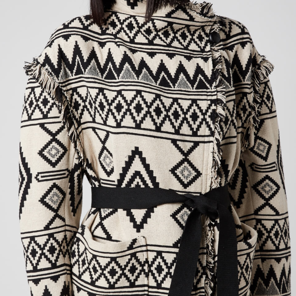 Marant Etoile Women's Josiali Coat - Ecru - FR 36/UK 8 | Coggles Marant Etoile Women's Josiali Coat - Ecru - FR 36/UK 8 | Coggles