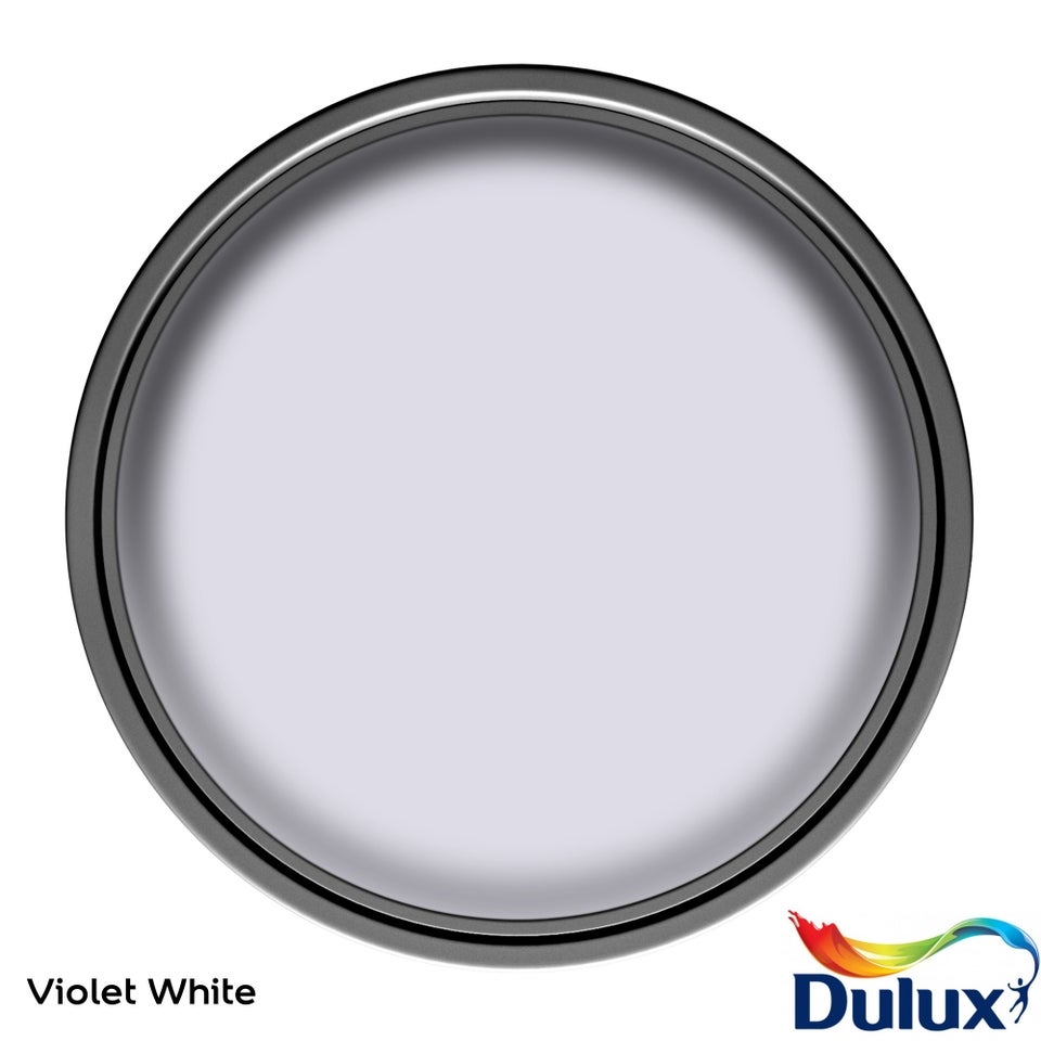 Dulux Matt Emulsion Paint Violet White - 2.5L | Homebase