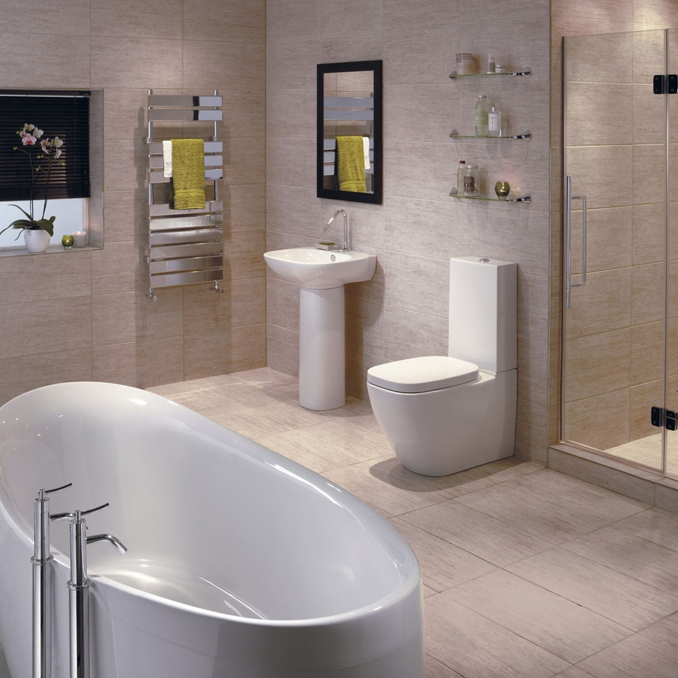 Classico Beige Porcelain Wall & Floor Tile 300 x 600mm | Homebase