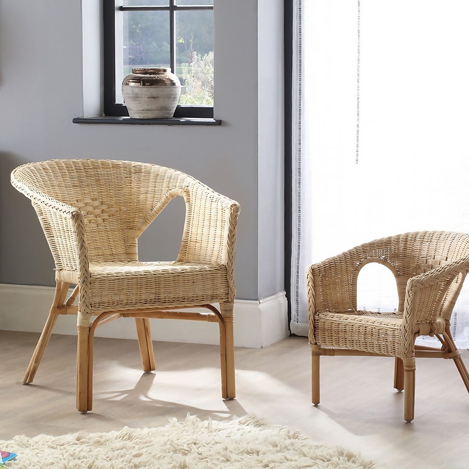 Wicker Loom Chairs in Natural | Homebase