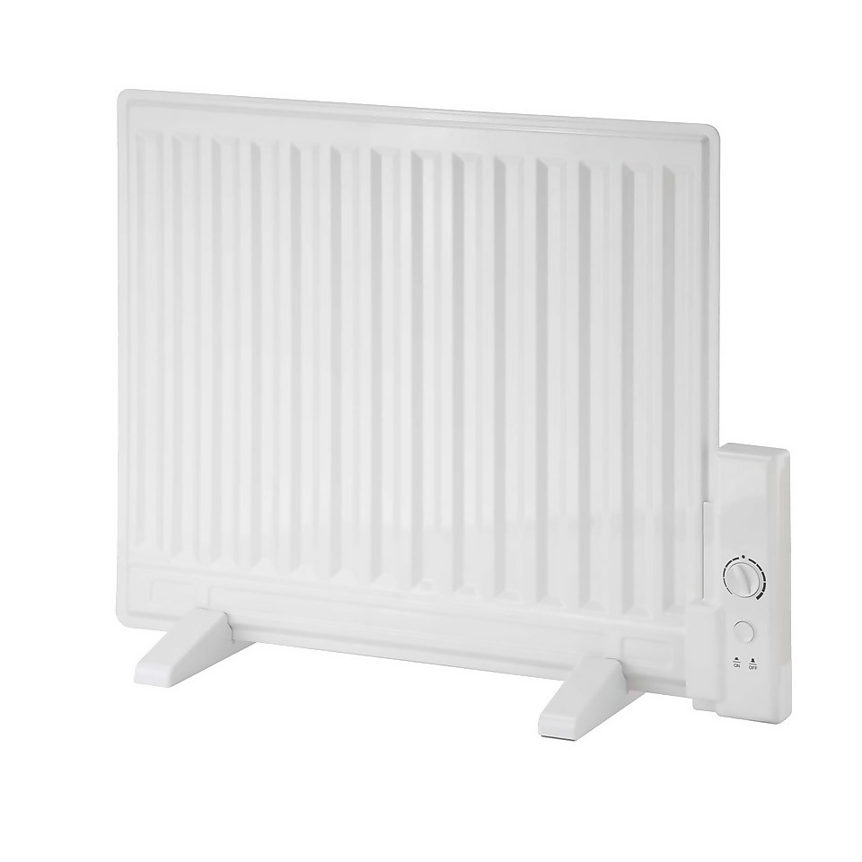 Arlec Electric Oil Filled Panel Heater in White - 650W | Homebase