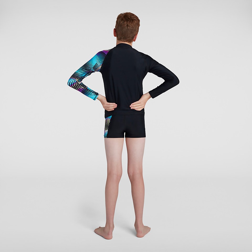 SPEEDO LS PRT RASH TOP JM BLACK/BLUE