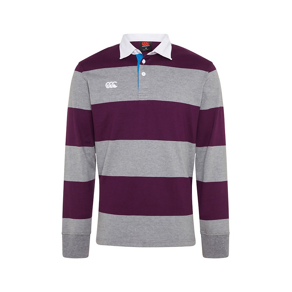 Mens Hooped Rugby Jersey Grey | Canterbury