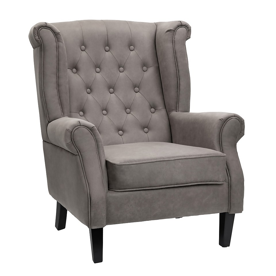 Chester Armchair - Elephant Grey | Homebase
