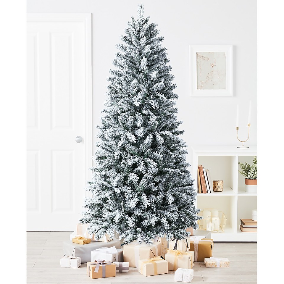 7ft Vancouver Spruce Snowy Artificial Christmas Tree