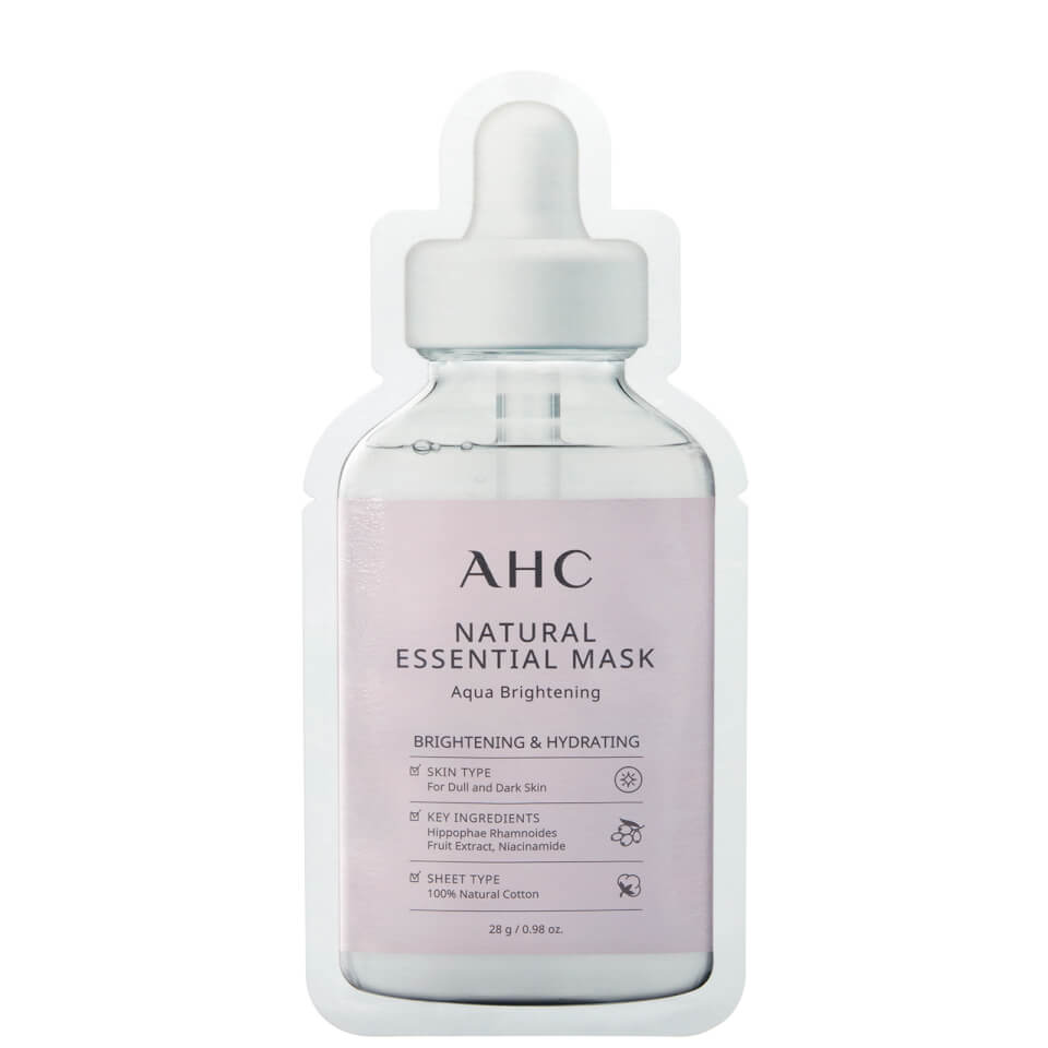 AHC Natural Essential Mask Aqua Brightening 28g (5 Pack) | Buy Online ...