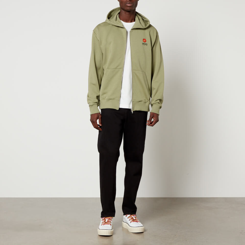 KENZO Boke Flower Crest Cotton Zipped Hoodie - S | Coggles KENZO Boke Flower Crest Cotton Zipped Hoodie - S | Coggles