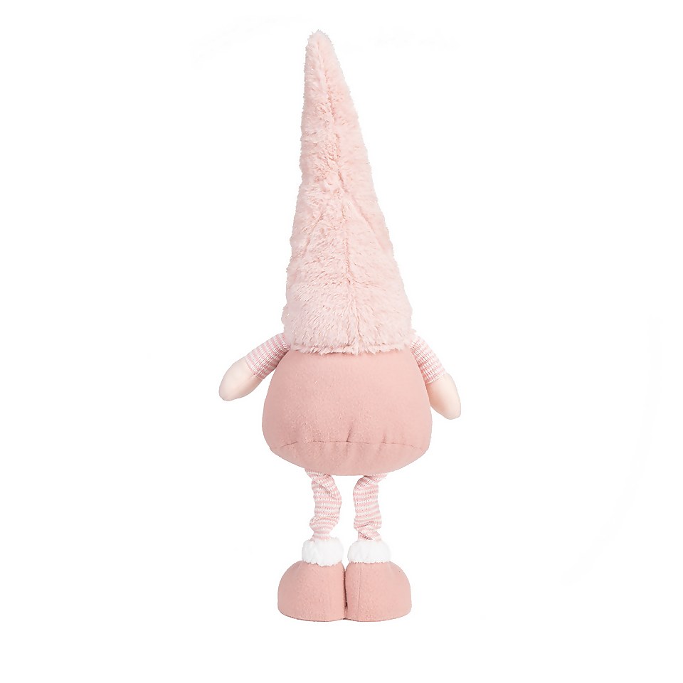 Pink Standing Gonk Christmas Decoration - 70cm | Homebase