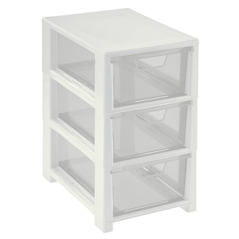 Linea Mini 3 Drawer Storage Tower - White | Homebase