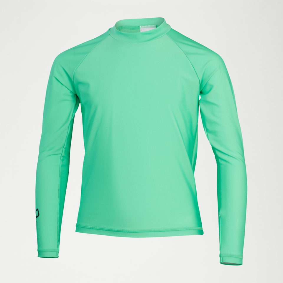 Junior Unisex Hooded Long Sleeve Rash Top Green
